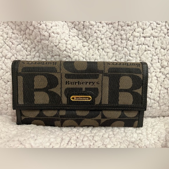 Burberry | Bags | Vintage Burberrys Monogram Canvas And Leather | Poshmark